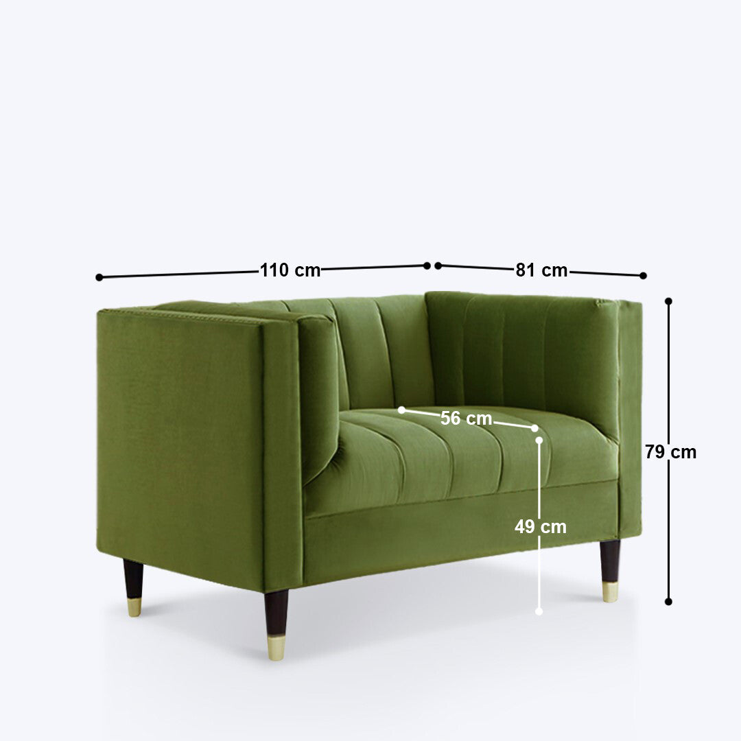 Nestem Single Seater Sofa | Chic & Comfy | eTerior Bangalore